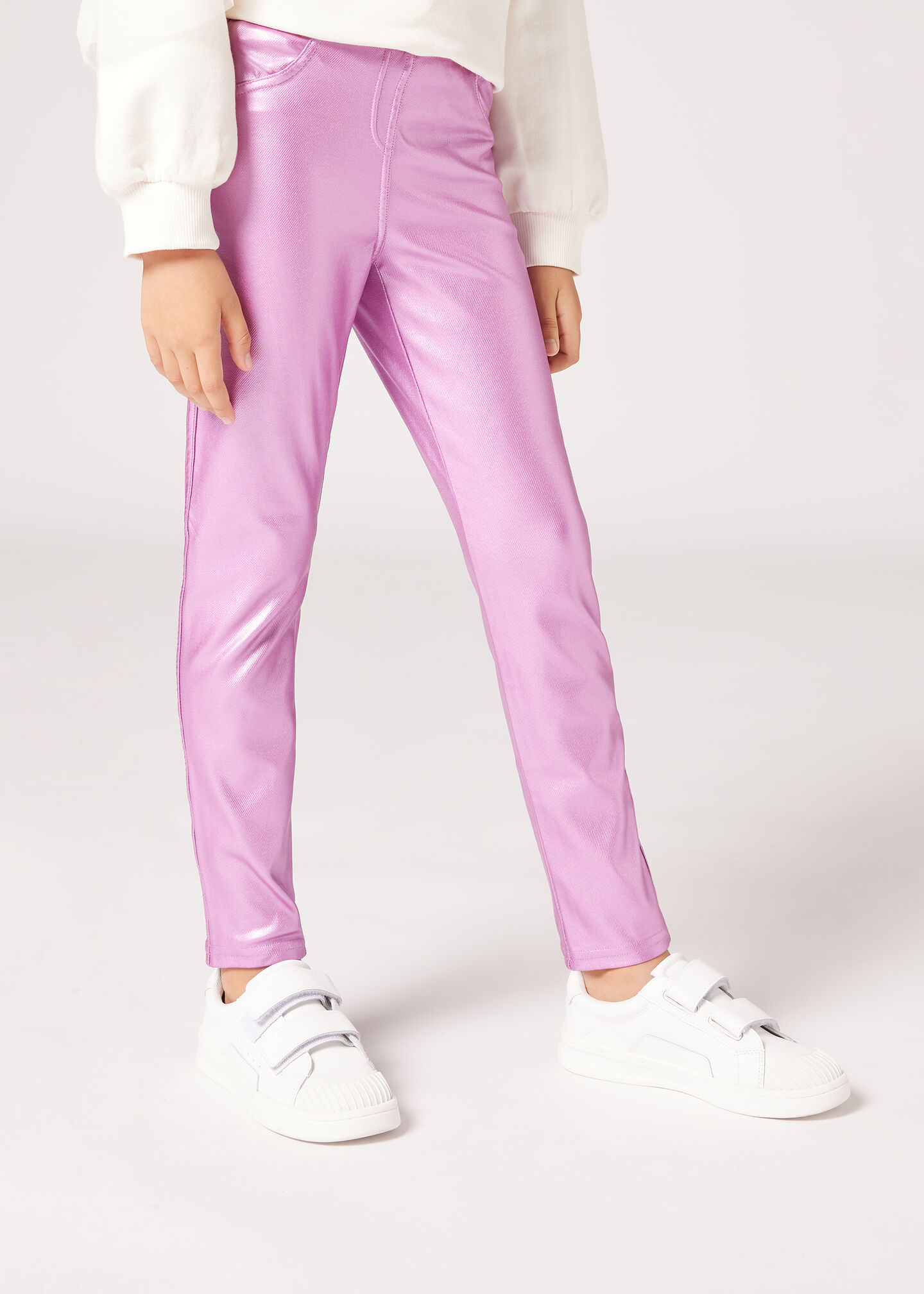 Girls’ Faux-Leather Leggings - Calzedonia