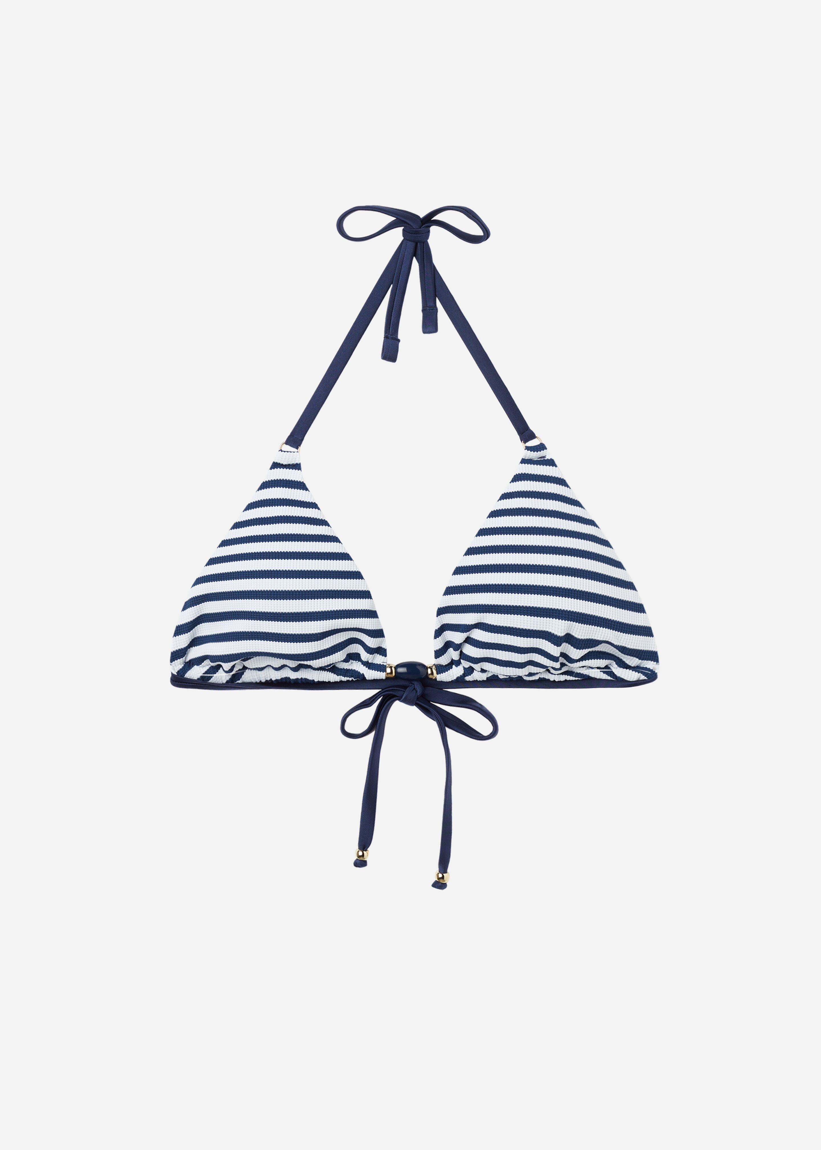 Bikini Triángulo Relleno Extraíble Nautical Stripes Triángulo