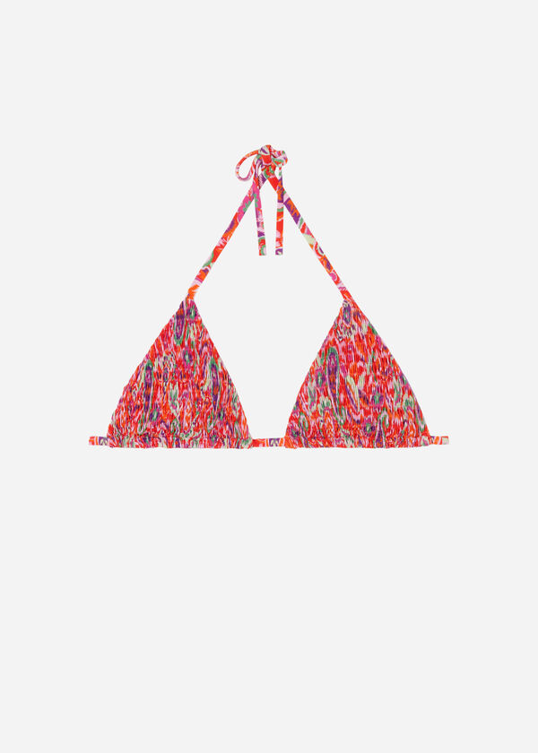 Triangle Bikini Top with Removable Padding Vibrant Paisley - Calzedonia