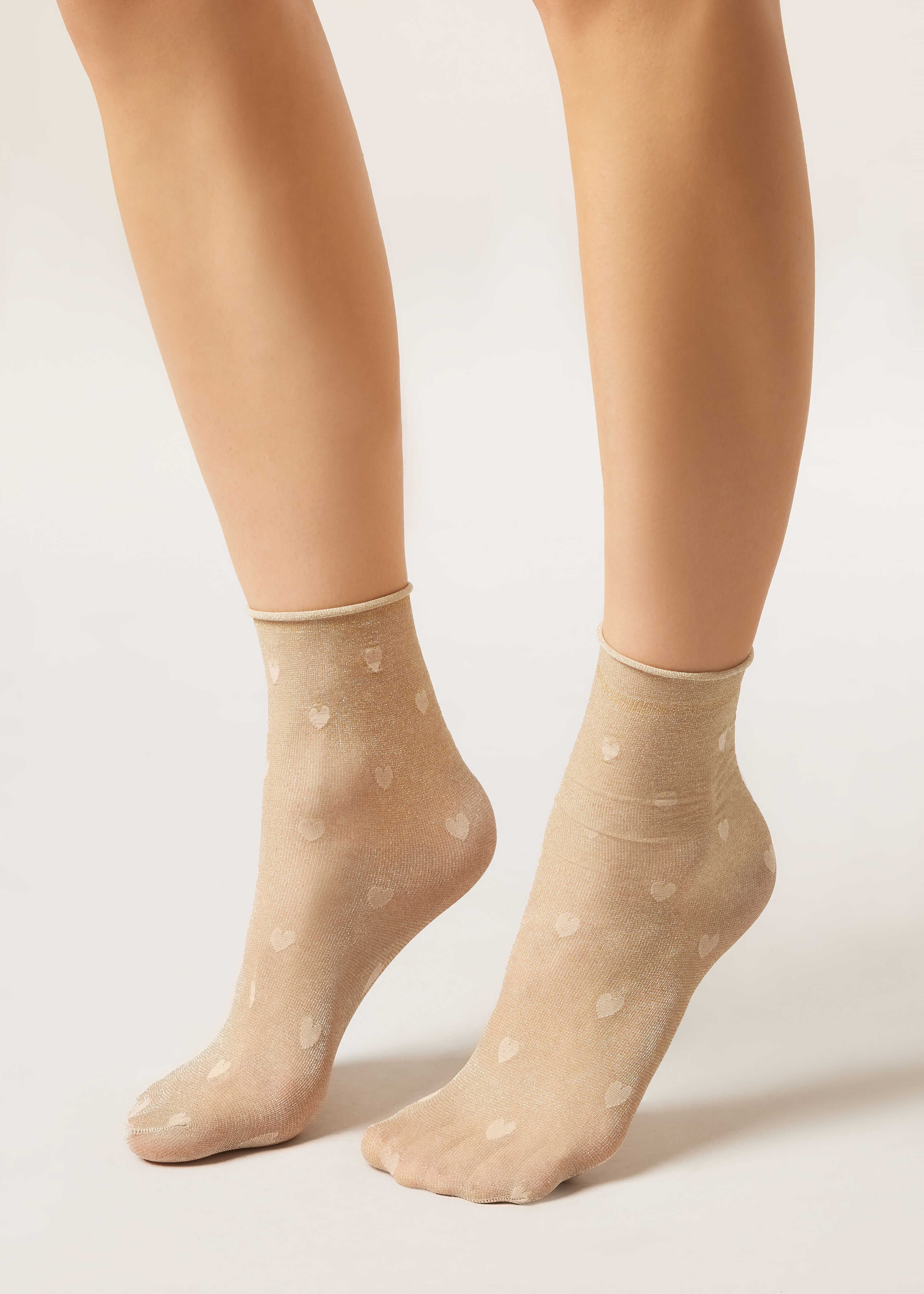 Glitter and Hearts Sheer Socks - Calzedonia