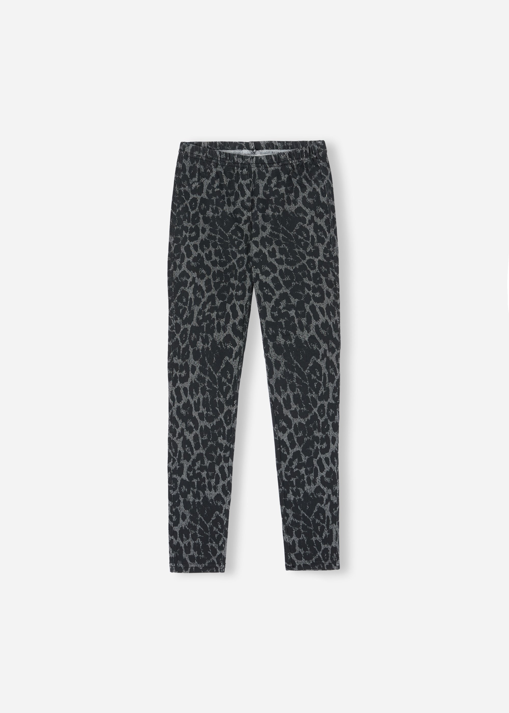 Girls’ Animal Print Thermal Denim Leggings - Calzedonia