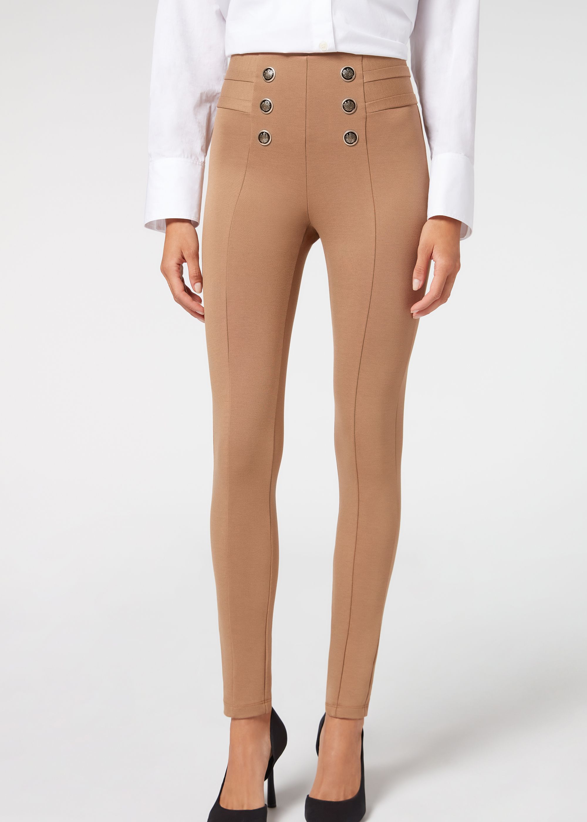 Sailor Skinny Leggings with Buttons - Leggings and Jeans - Calzedonia