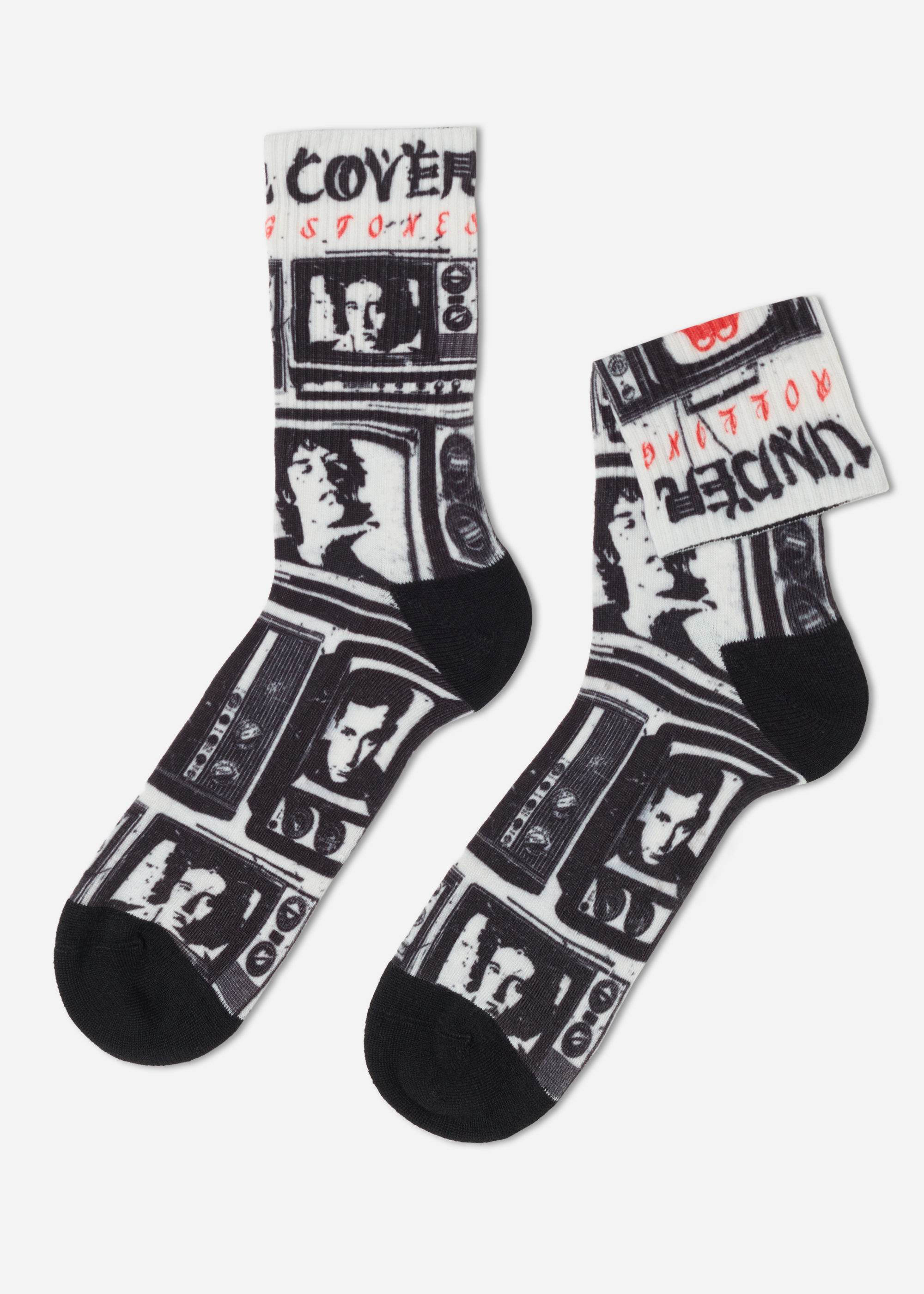 Men’s Digital Rock Band Print Short Socks - Calzedonia