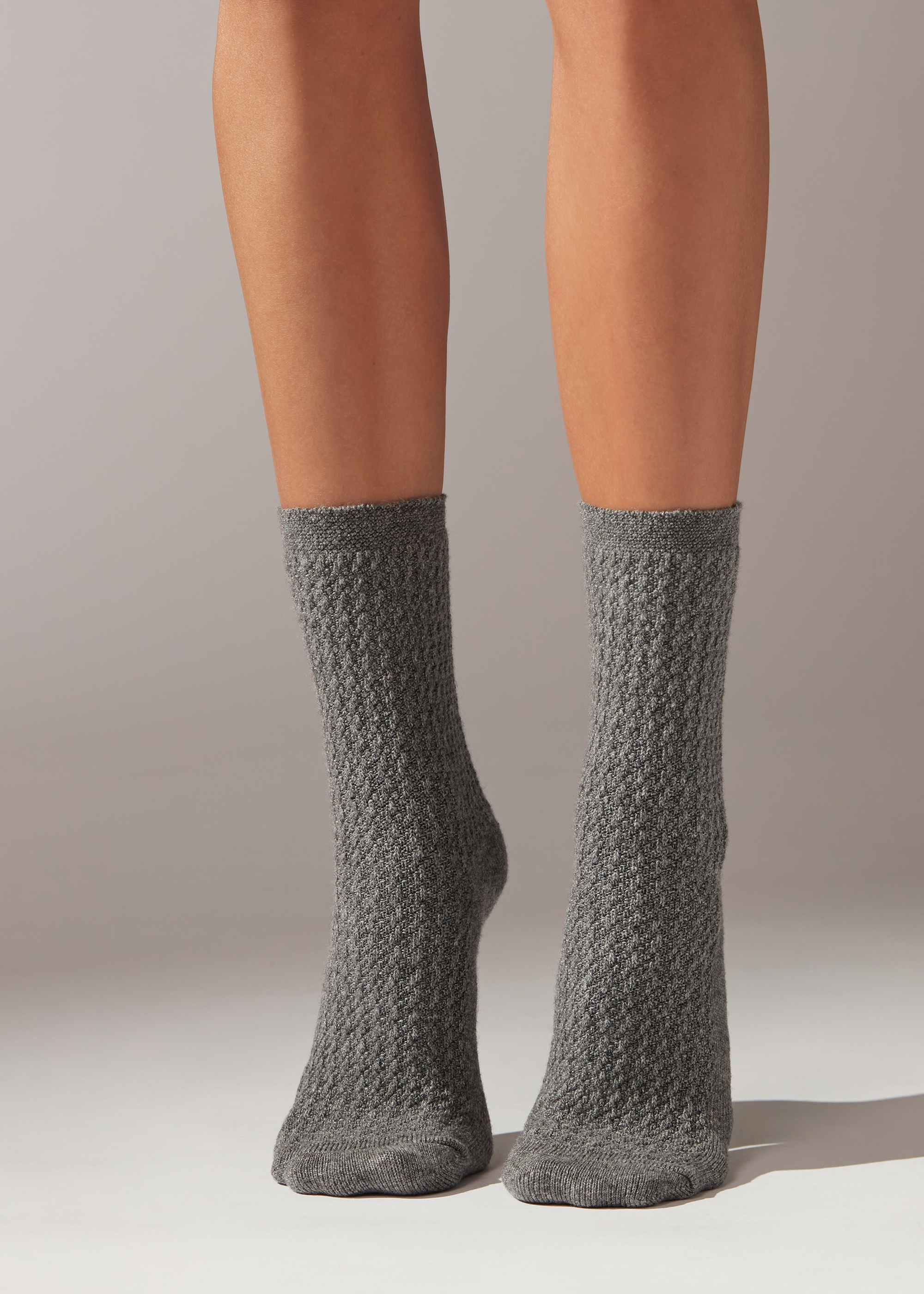 Woven Short Socks with Cashmere - Short socks - Calzedonia