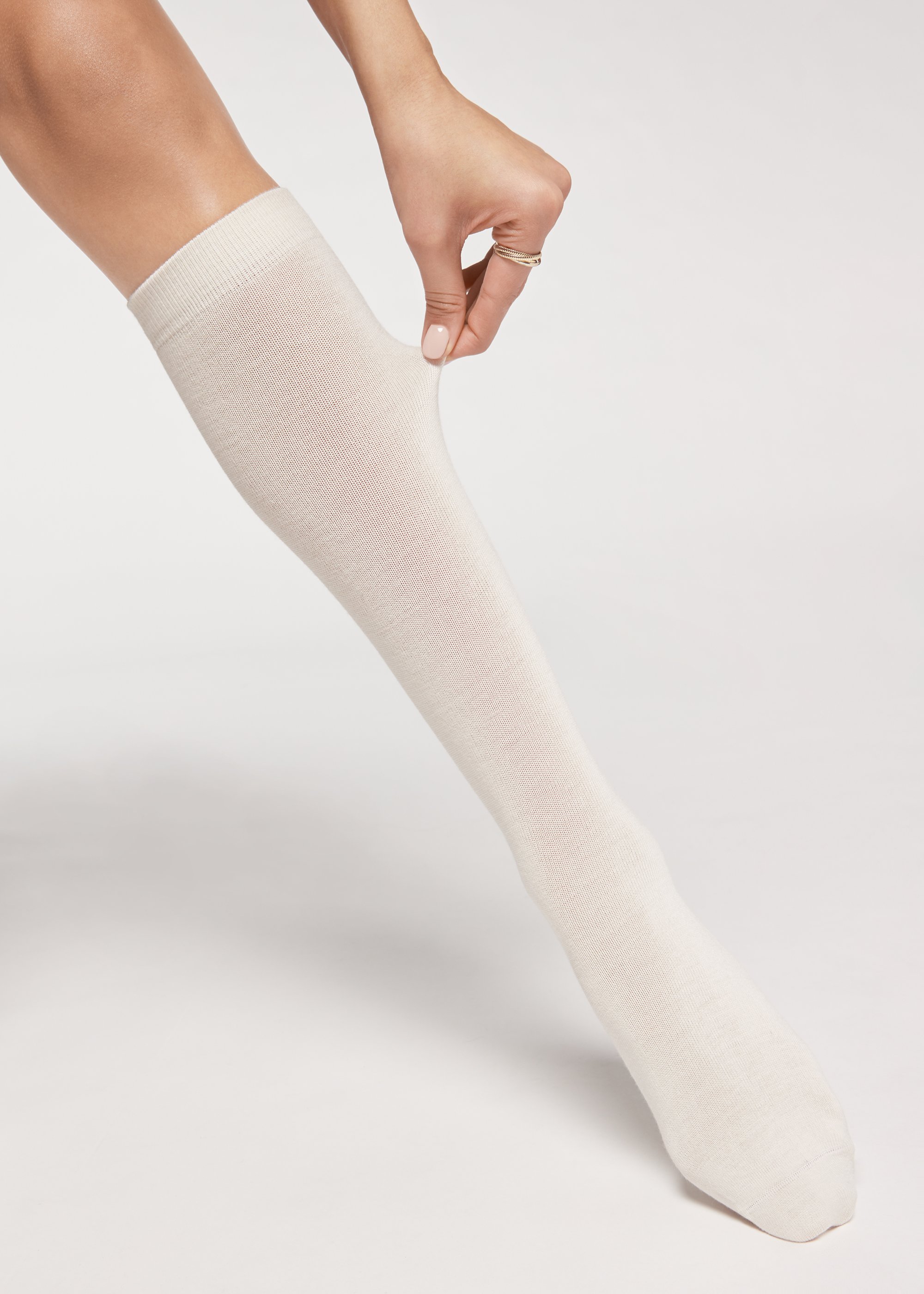Wool and cotton long socks - Long socks - Calzedonia