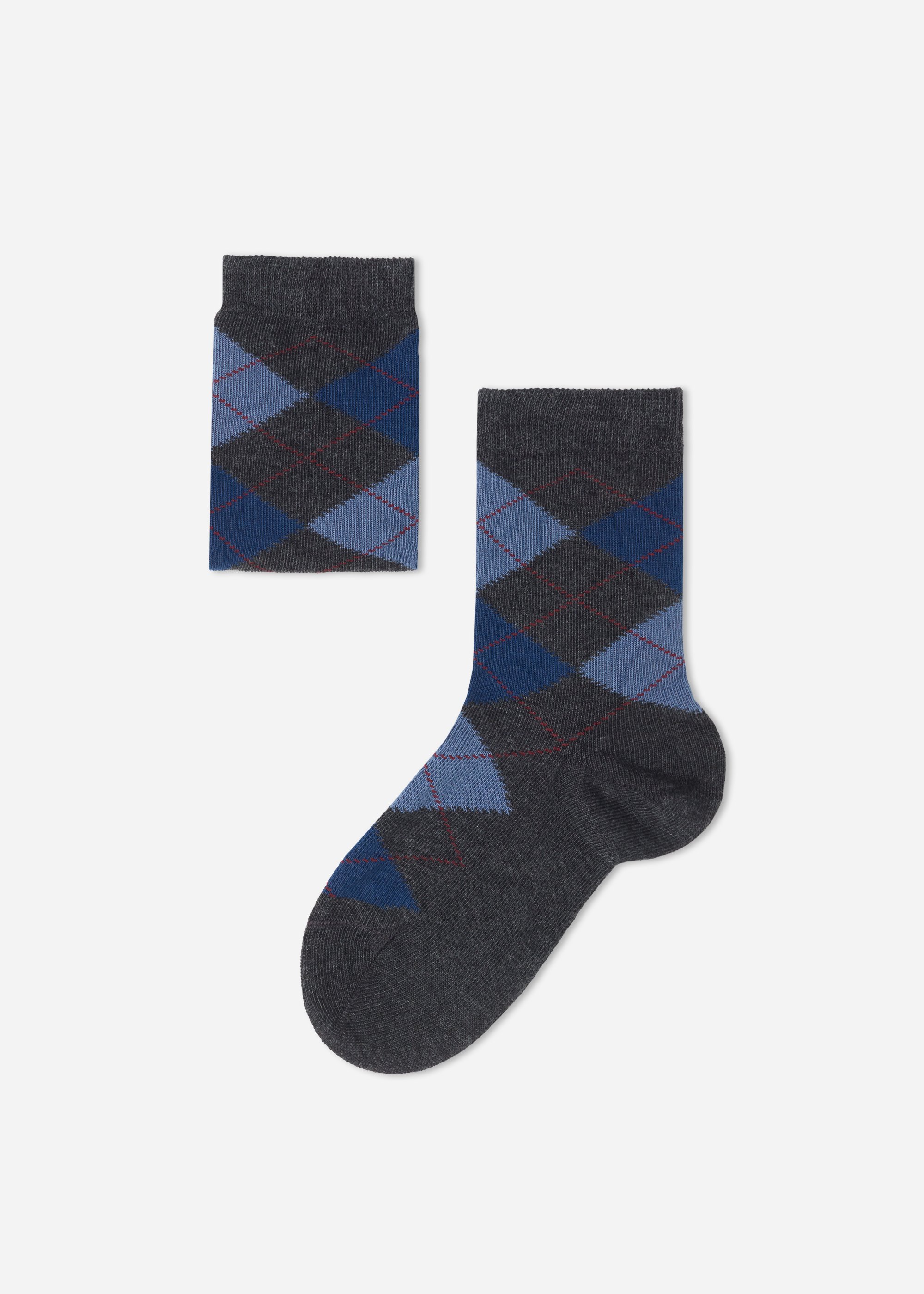 Kids’ Diamond Pattern Short Socks - Calzedonia