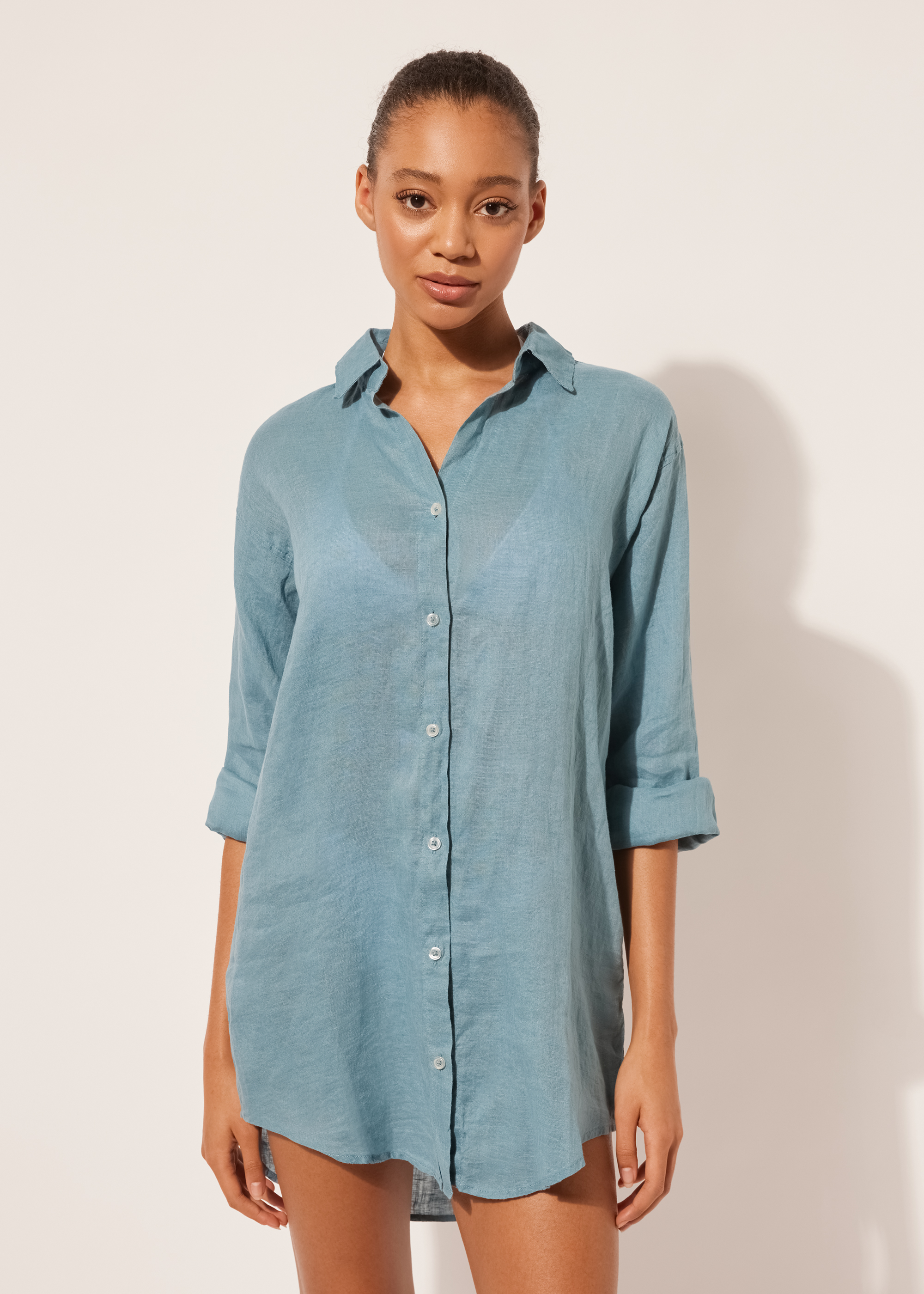 Linen Shirt Dress - Beachwear - Calzedonia