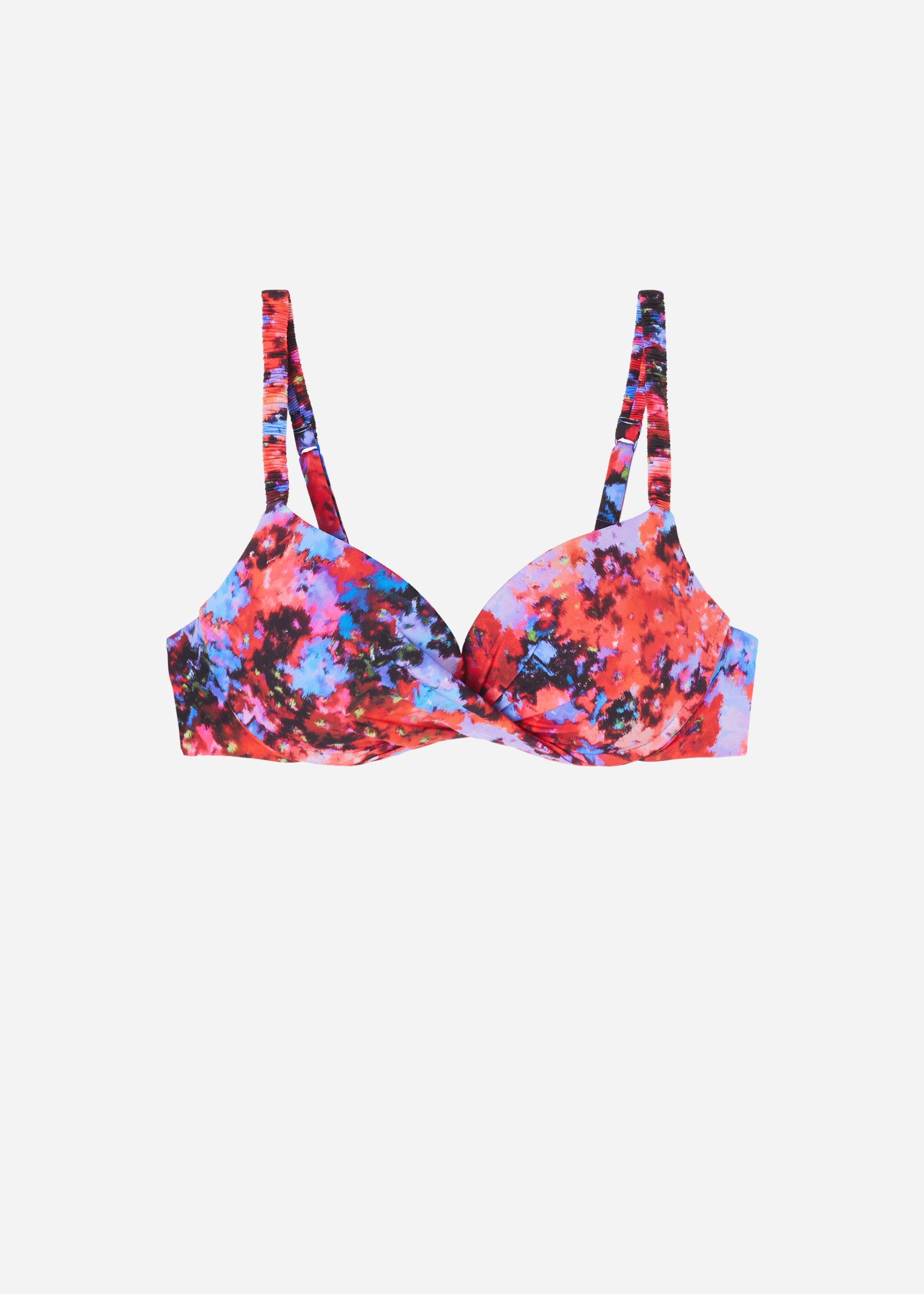 Push-upka se super výztuží k plavkám Blurred Flowers - Push up - Calzedonia